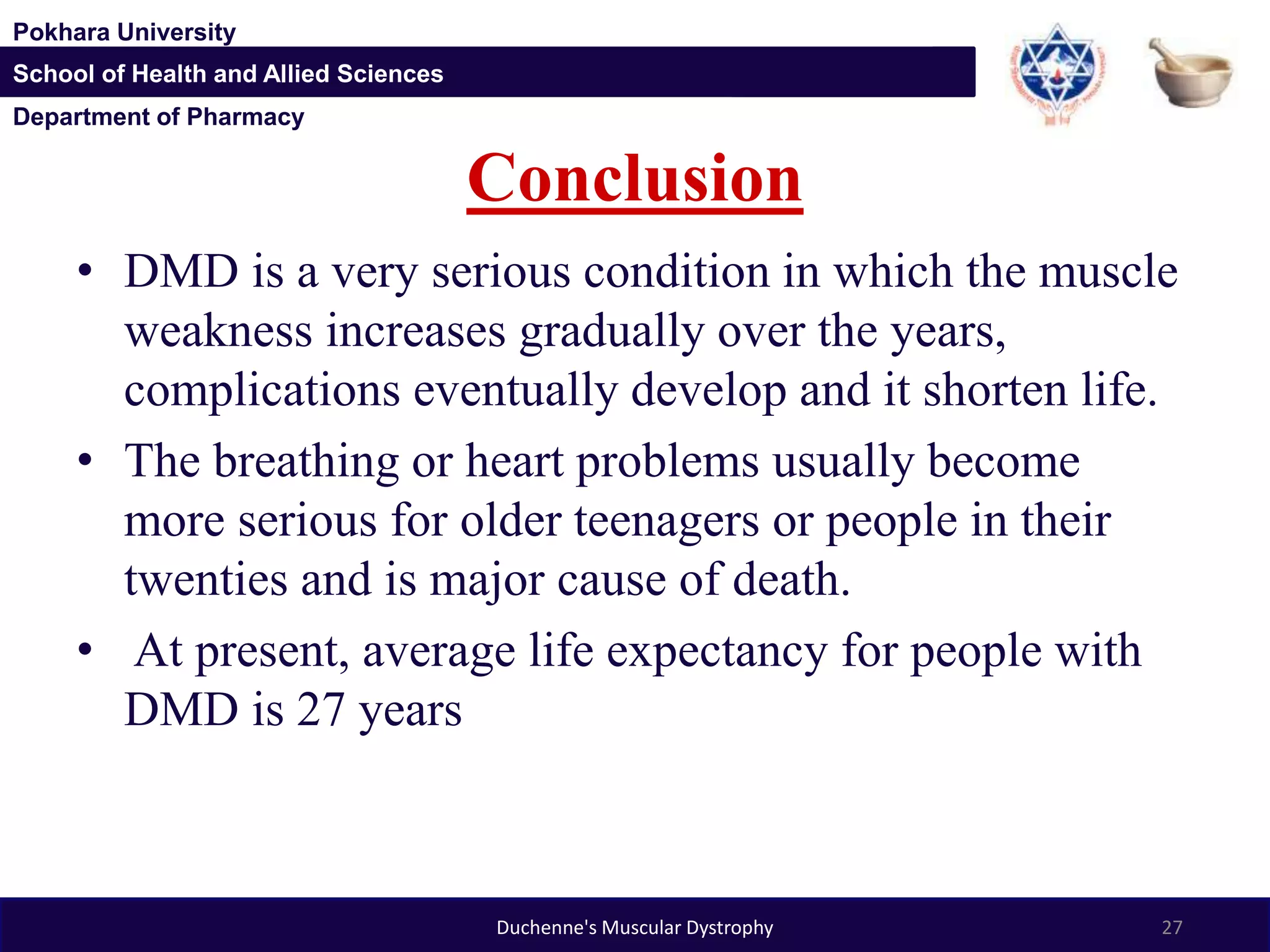 Duchenne's Muscular Dystrophy | PPTX