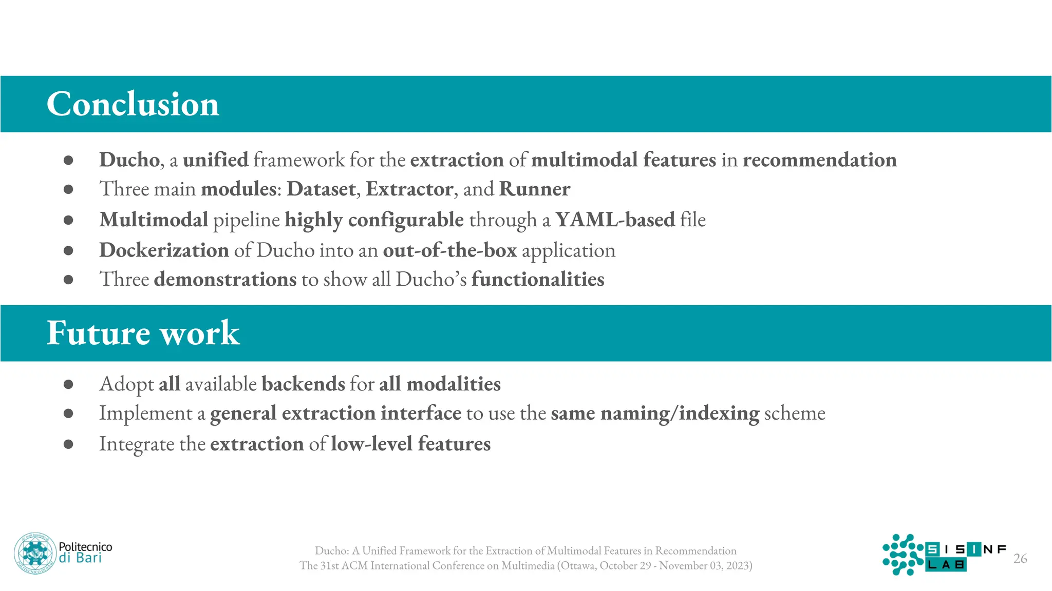 [MM2023] Ducho: A Unified Framework for the Extraction of Multimodal ...