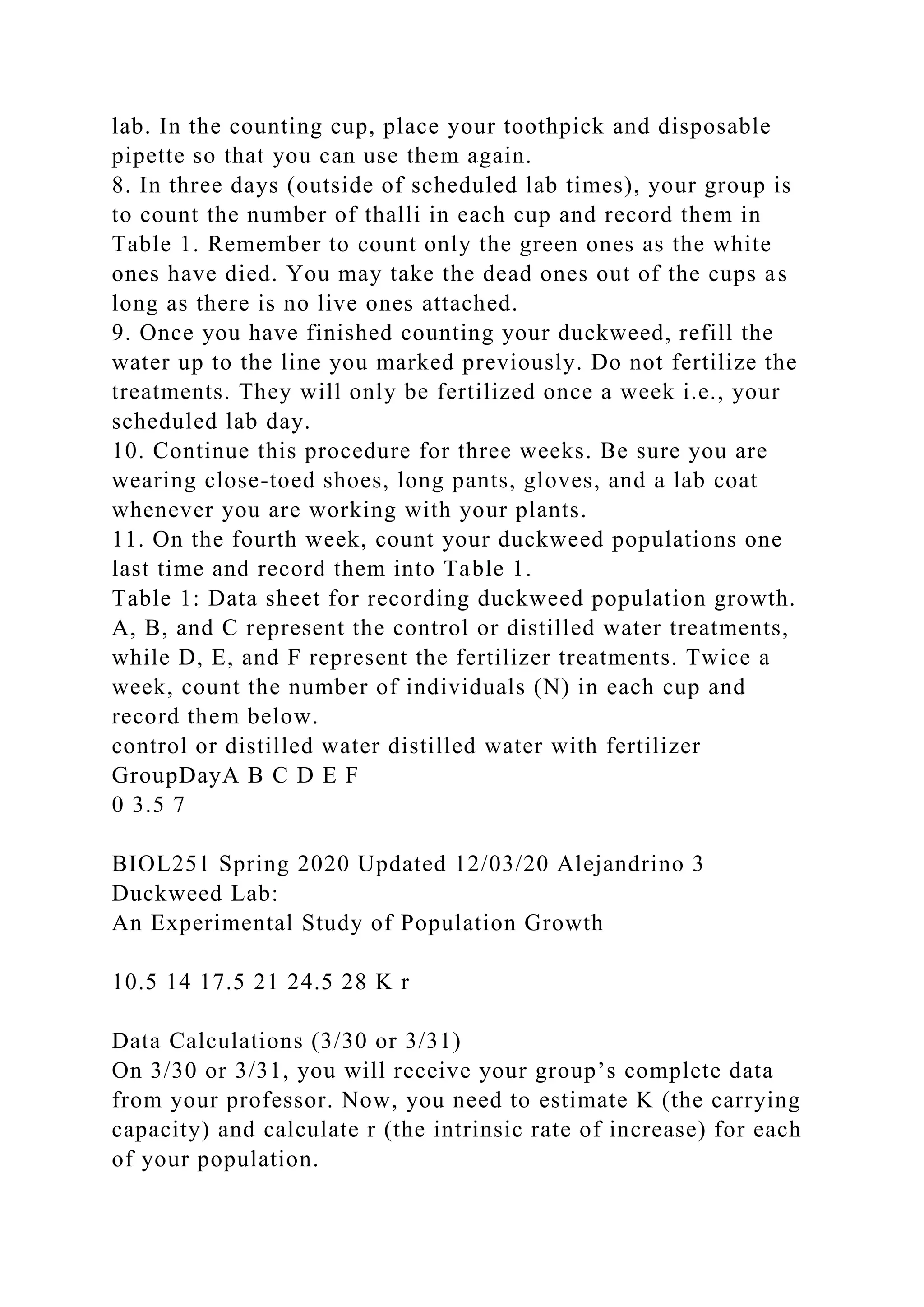 Duckweed LabAn Experimental Study of Population Growth Introd.docx