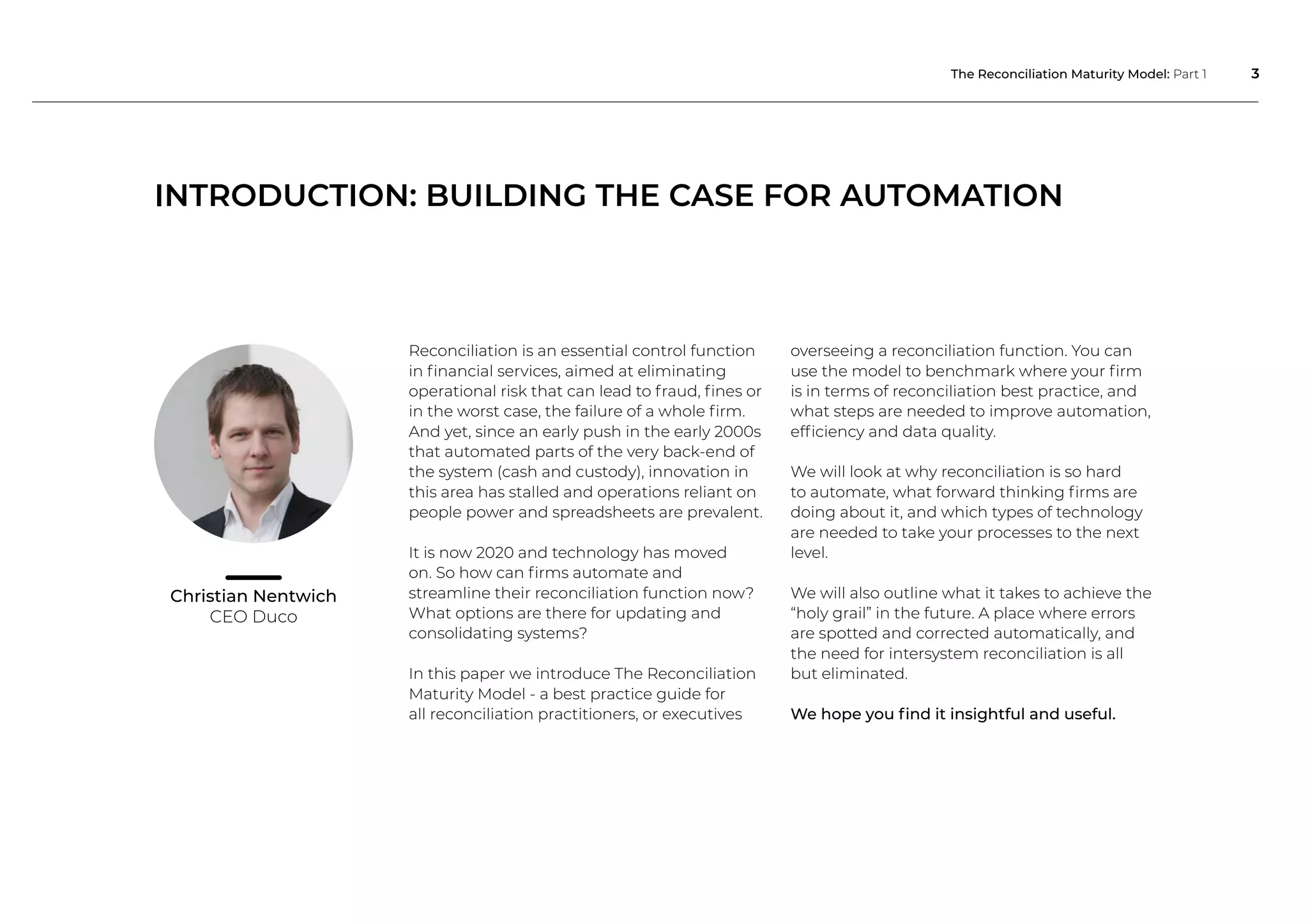 The Reconciliation Maturity Model | PDF