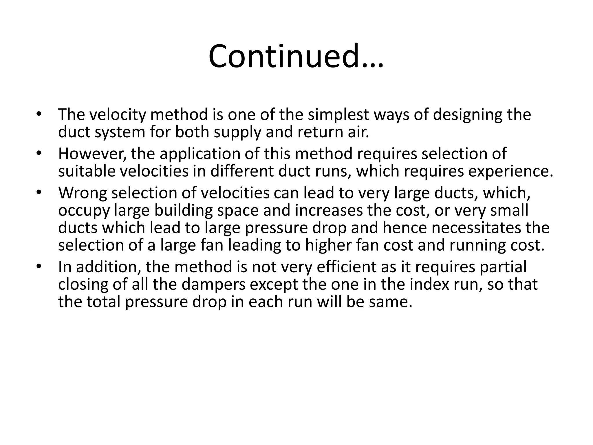 Duct design in HVAC for mechanical engineering degree study material | PDF