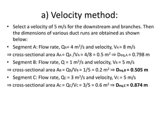 Duct design in HVAC for mechanical engineering degree study material | PDF