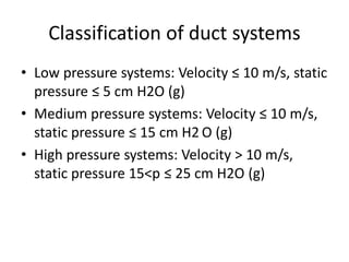 Duct design in HVAC for mechanical engineering degree study material | PDF