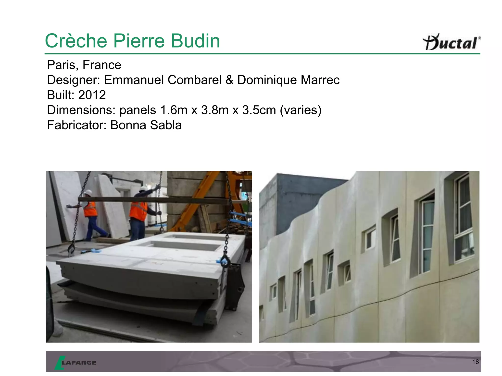 Ductal architecture presentation | UHPC | Precast concrete | PPTX