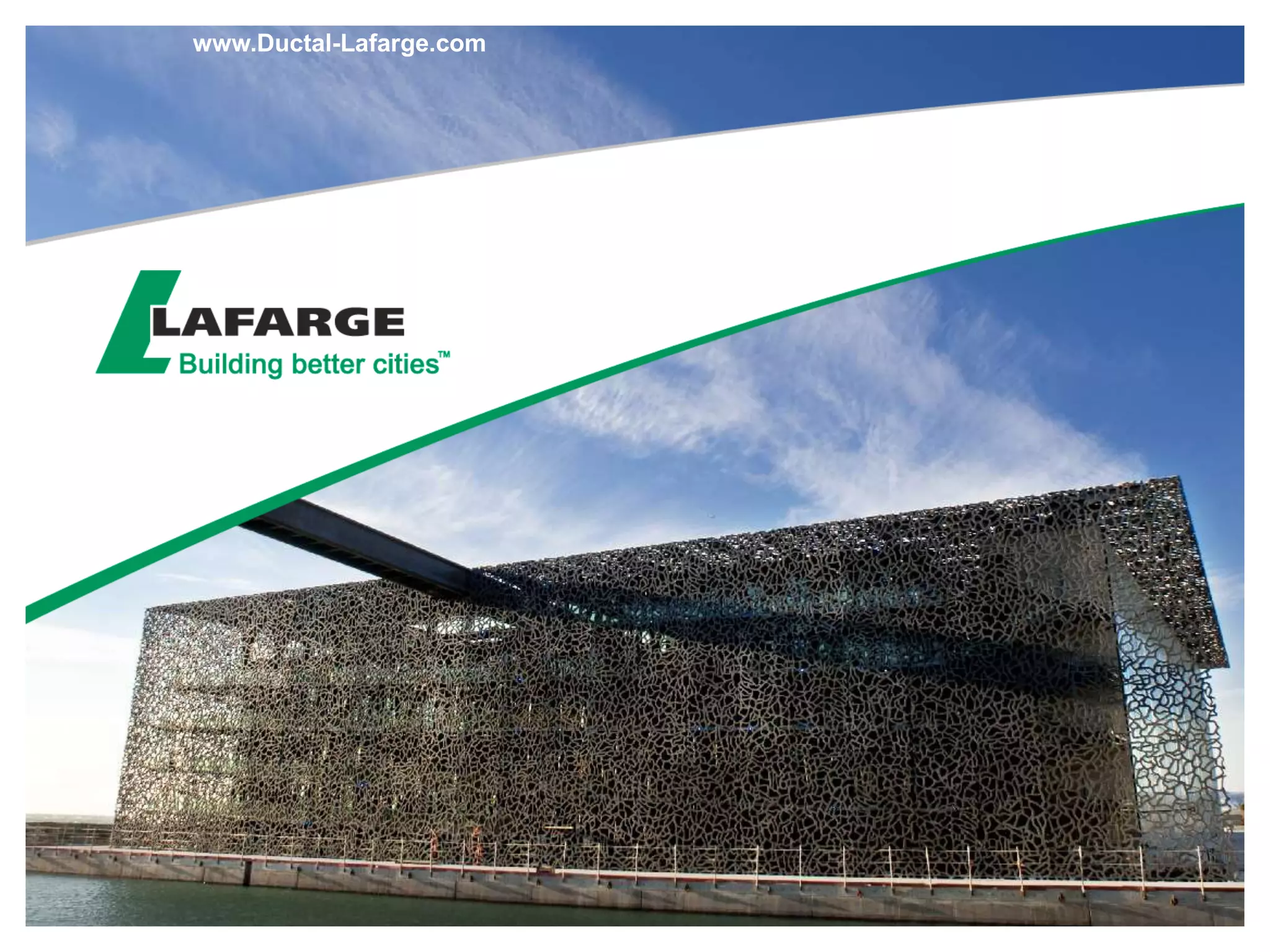 Ductal architecture presentation | UHPC | Precast concrete | PPTX