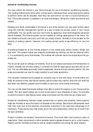 Ducted Air Conditioning Hornsby