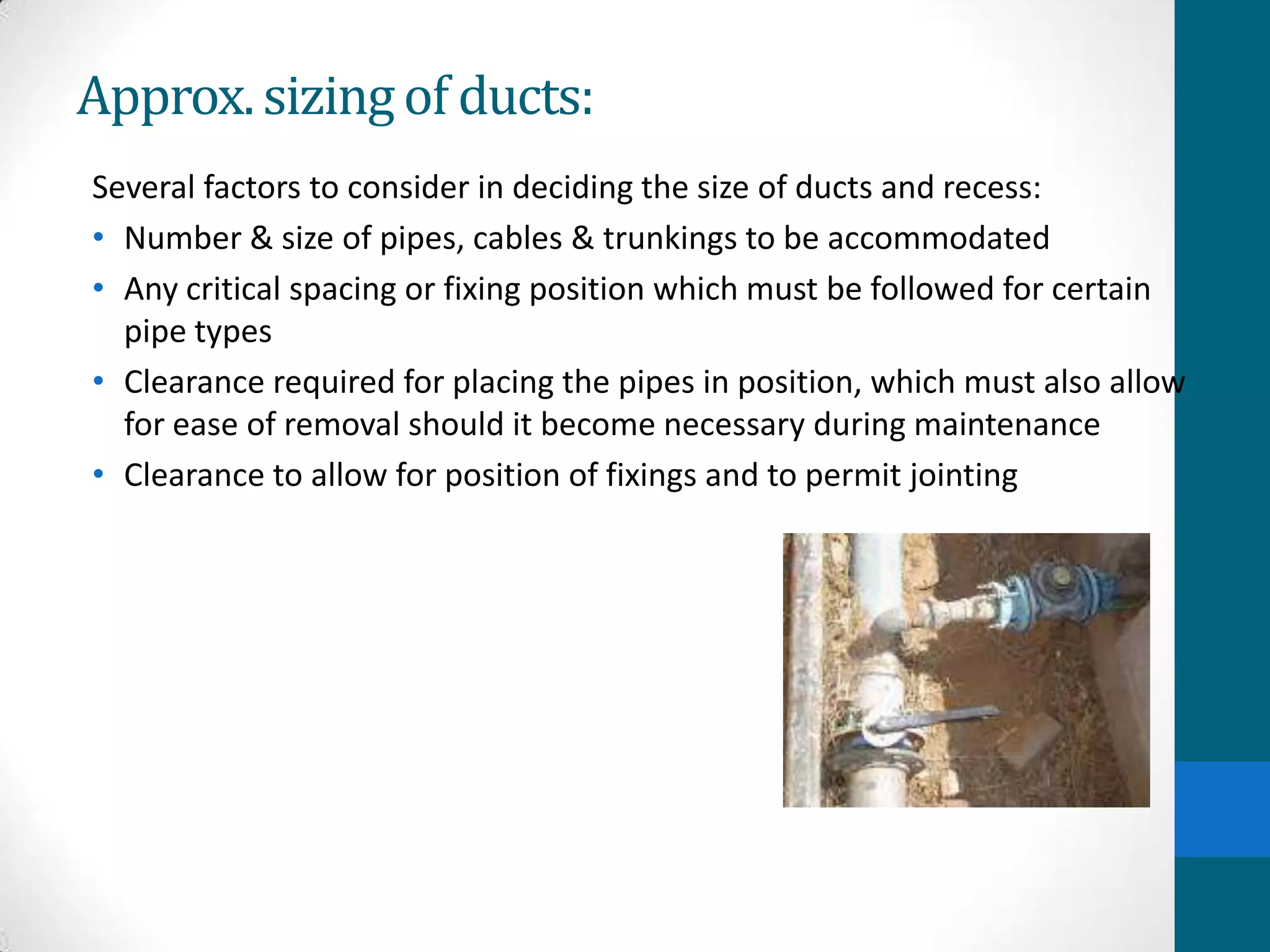 Ducted distribution of services | PPTX