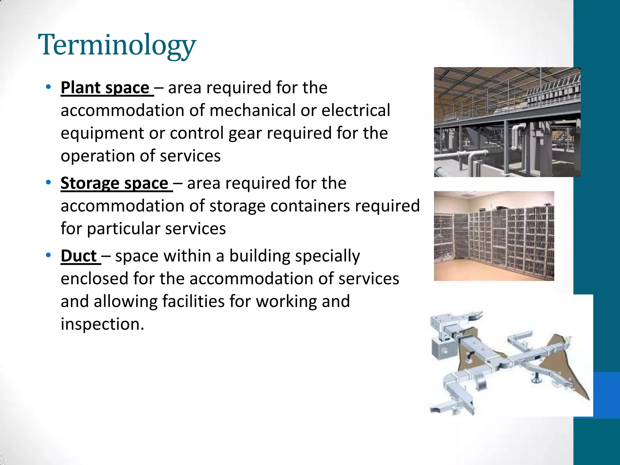 Ducted distribution of services | PPTX
