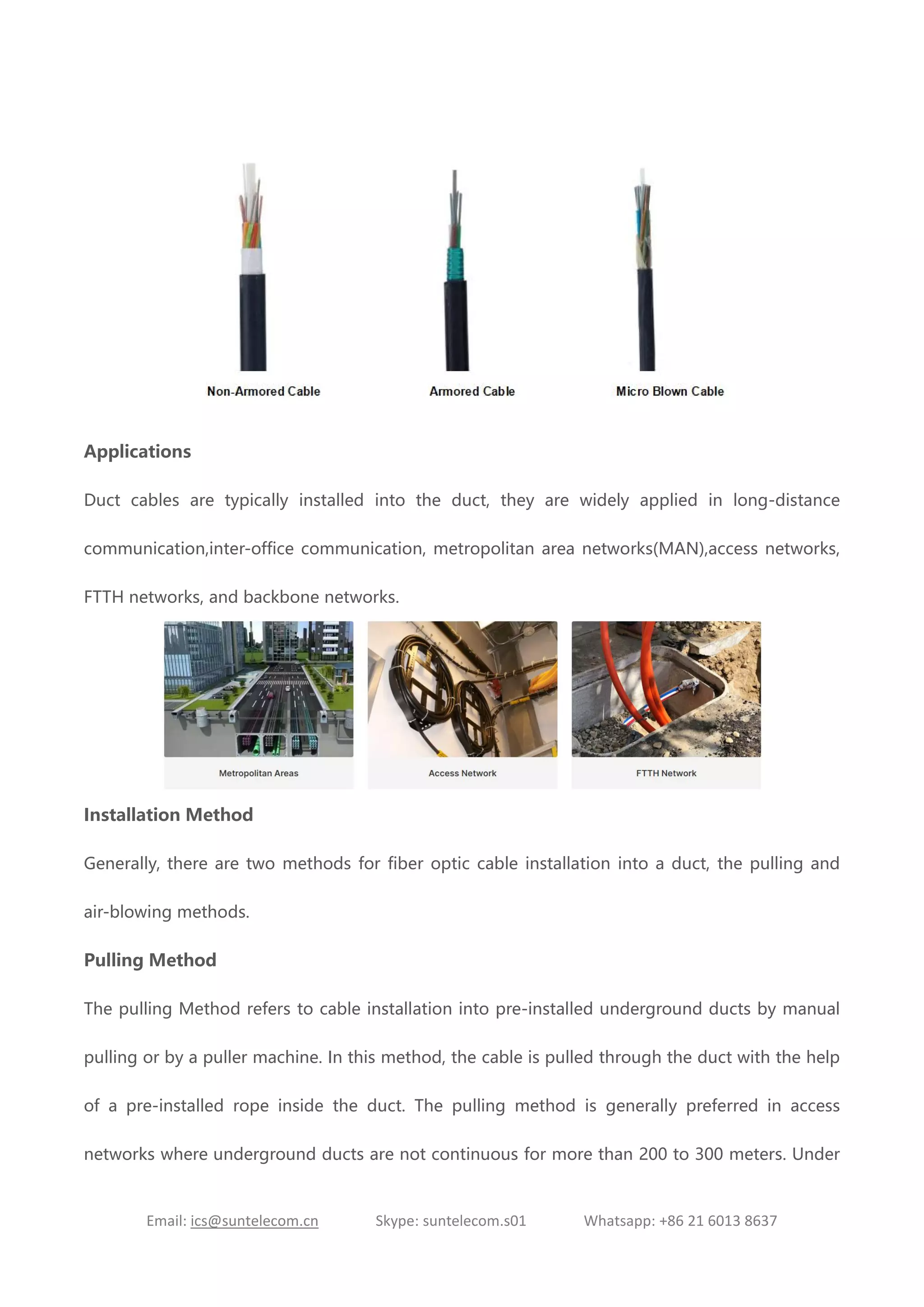 Duct Fiber Optic Cable | PDF