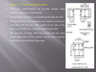 Ductile detailing IS 13920 | PPTX