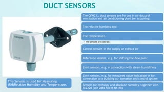 Siemens Duct sensor | PPTX | Physics | Science