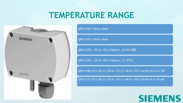 Siemens Duct sensor | PPTX | Physics | Science