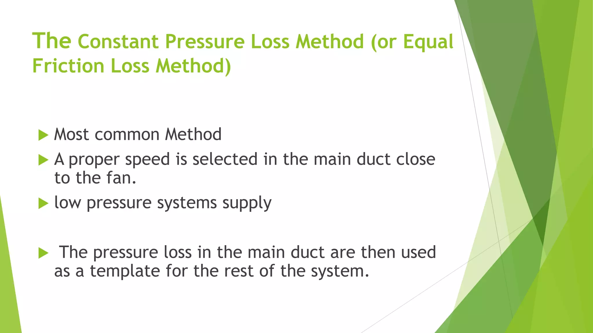 Duct sizing methods and filter types | PPTX