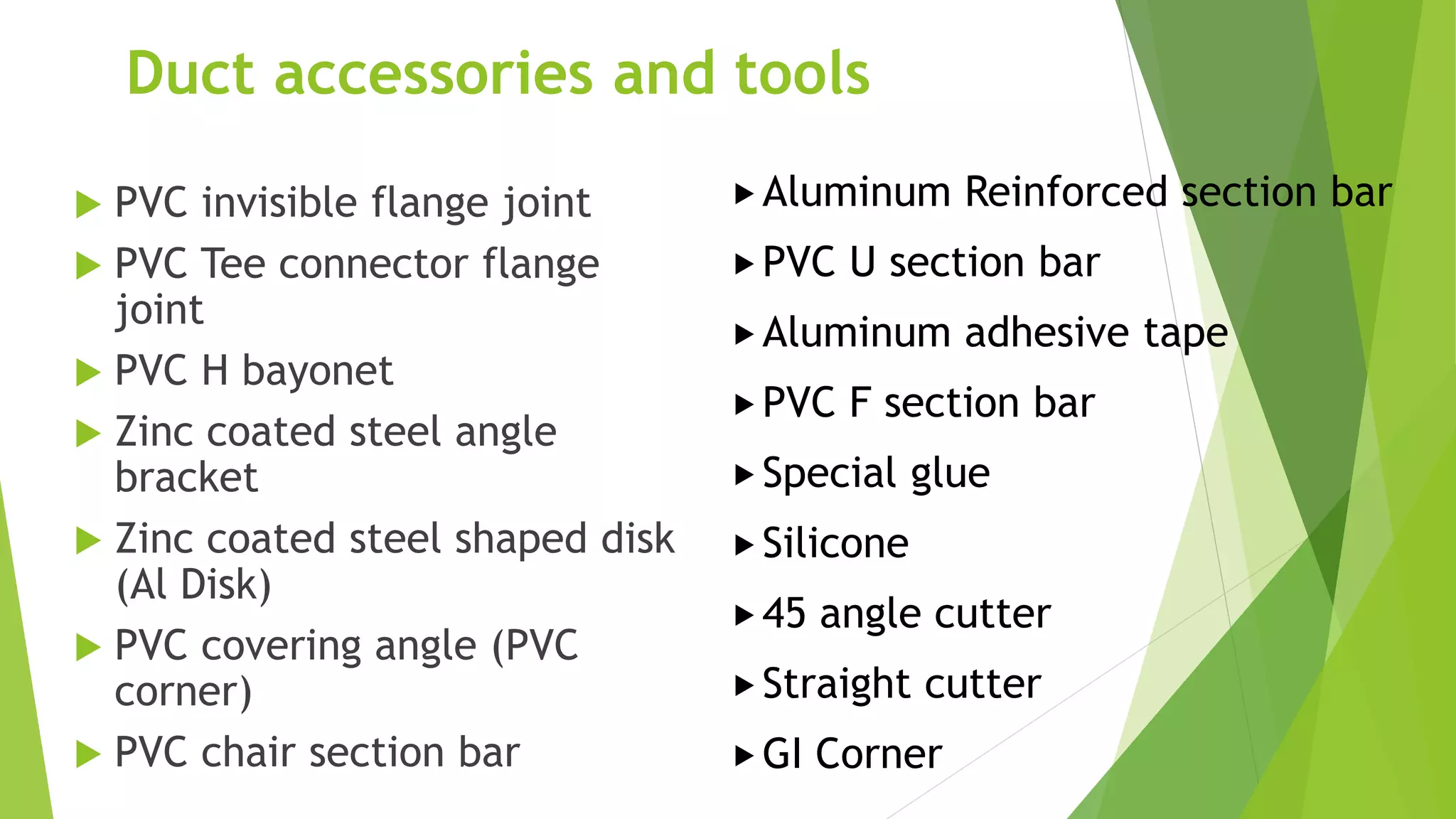 Duct sizing methods and filter types | PPTX
