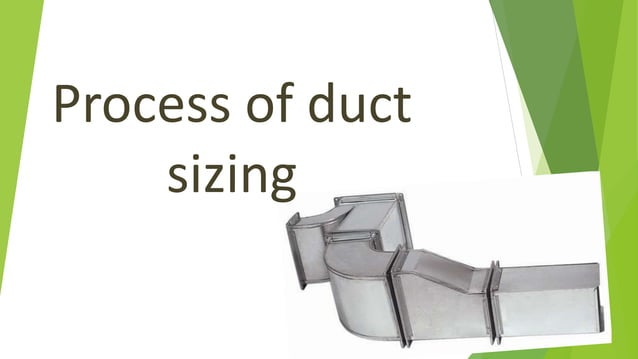 Duct sizing methods and filter types | PPTX
