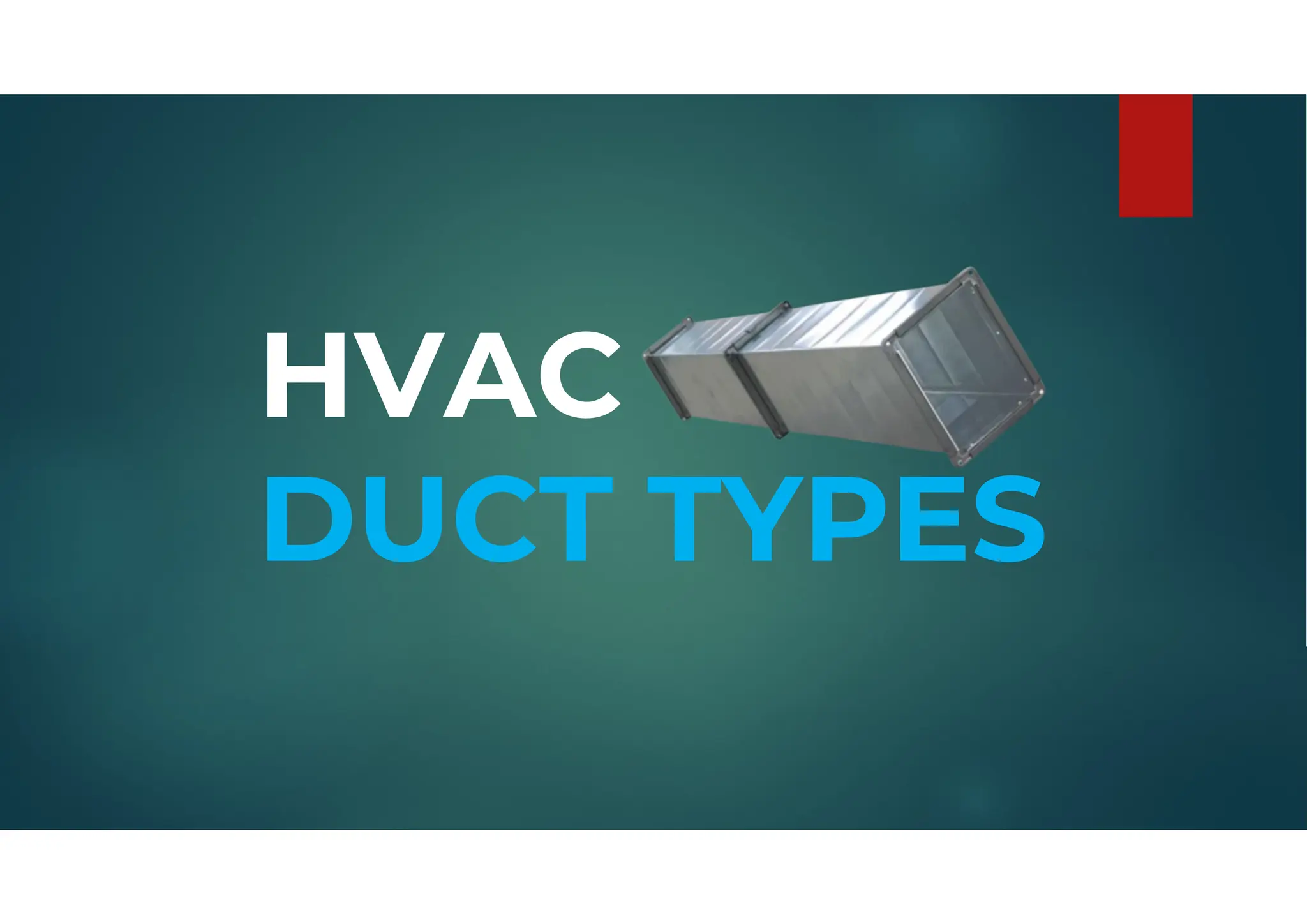 There are three main types of ducting used within domestic ventilation ...