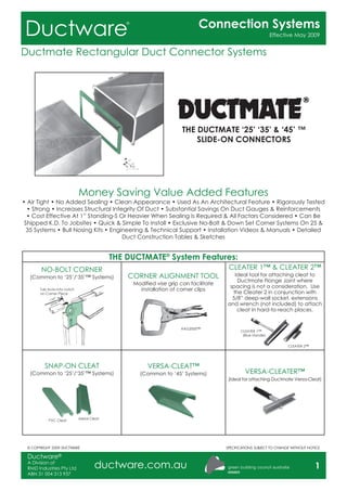 Ductware catalog connection_systems | PDF