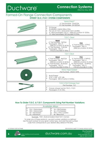 Ductware catalog connection_systems | PDF
