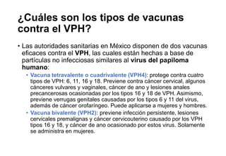 Dudas sobre la vacuna contra el VPH | PPTX