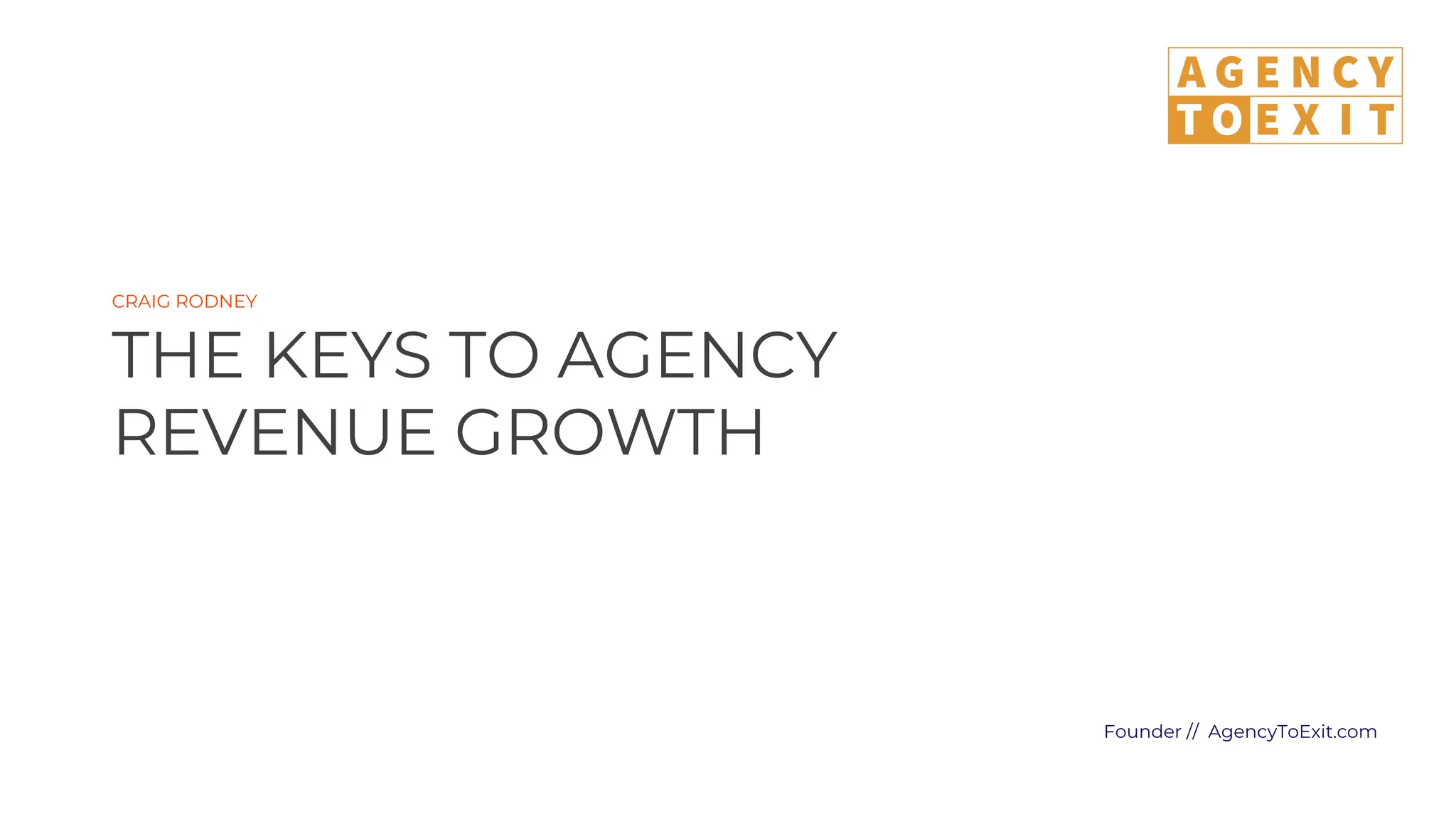 The Keys to Agency Revenue Growth, Duda Webinar by Craig Rodney. | PPT