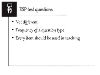 Assessment in English for Specific Purposes | PPTX