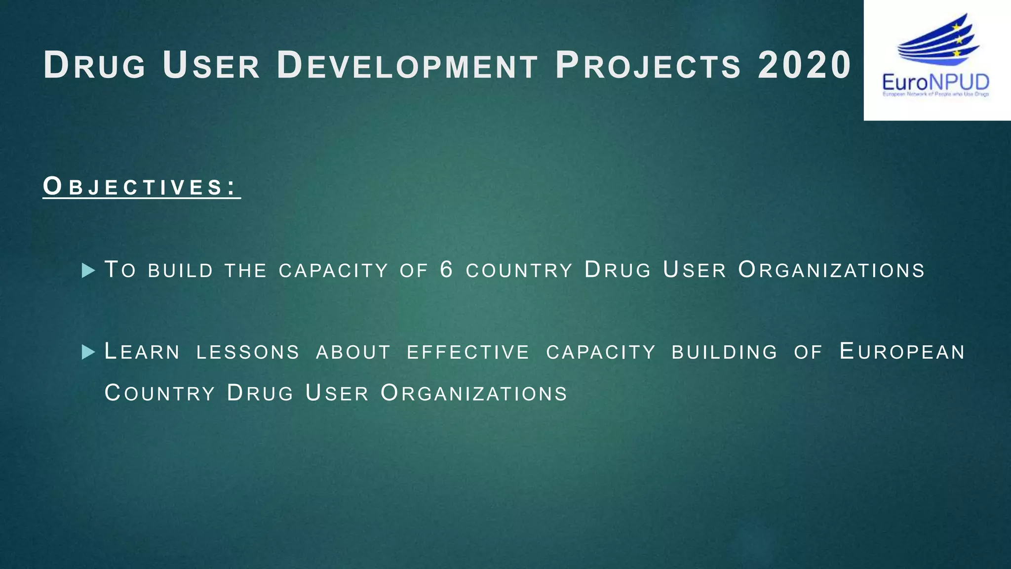 Drug User Development Project | PPT