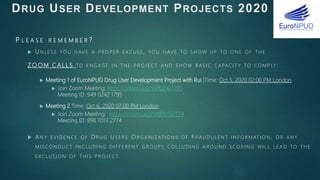 Drug User Development Project | PPT