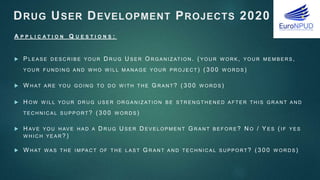 Drug User Development Project | PPT