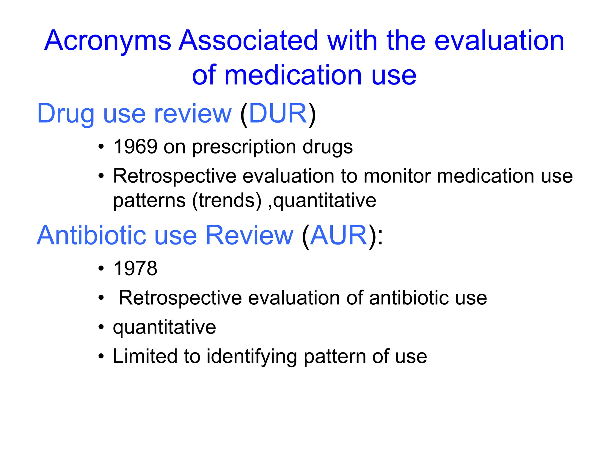 Drug utilization review or drug utilization evaluation | PPTX