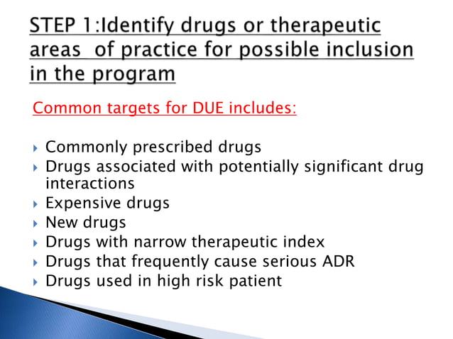 DRUG UTILIZATION EVALUATION | PPTX | Pharmaceutical Industry | Industries