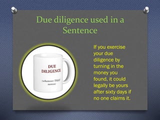Due diligence due process-simren smith | PPT