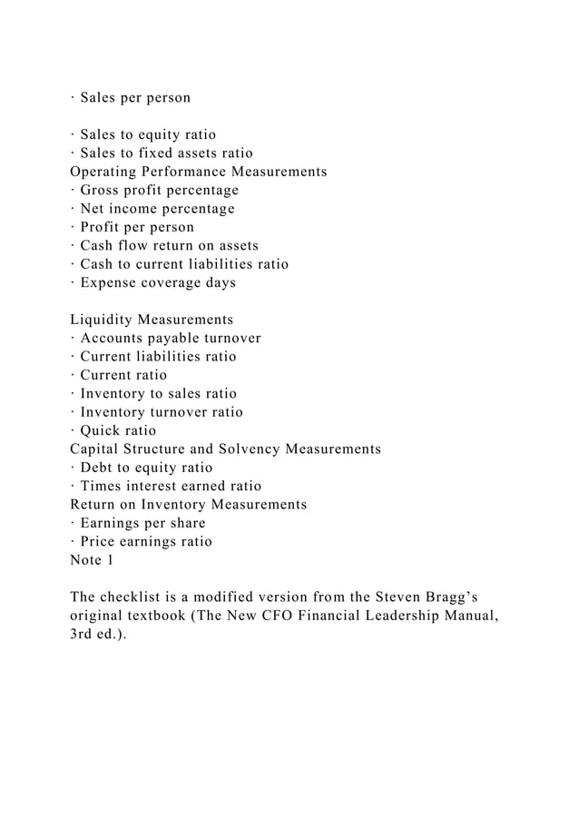 DUE DILIGENCE CHECKLISTS (See Note 1 at end of document)Note .docx