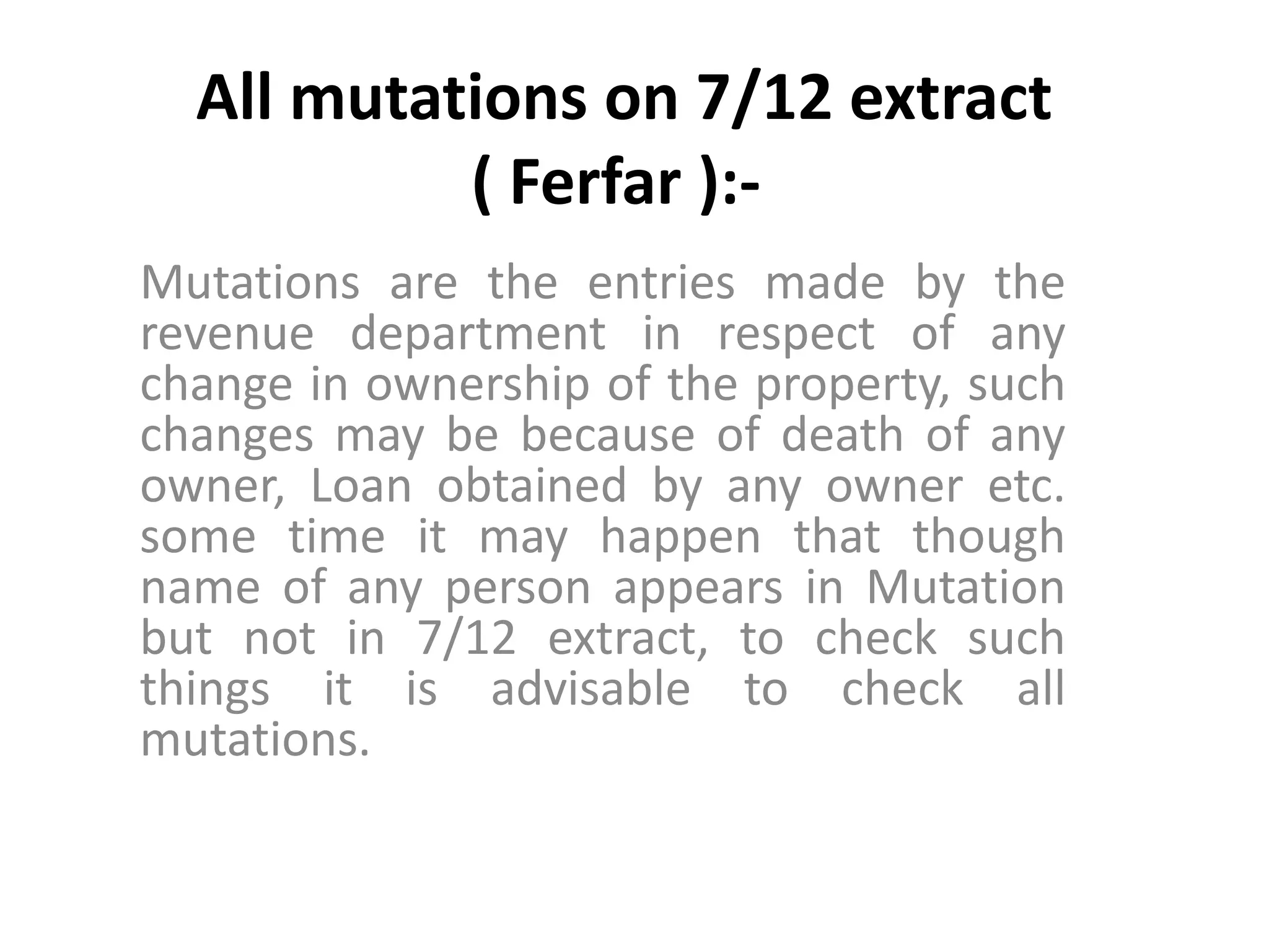 Due diligence of land in maharashtra | PPTX