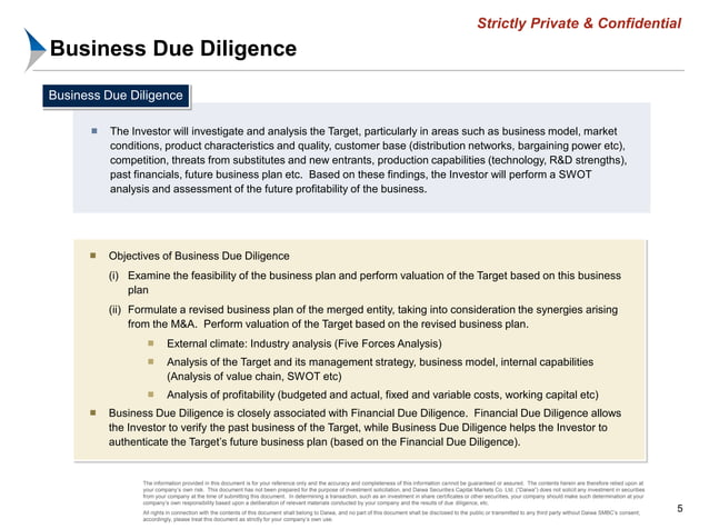 Due diligence slides | PDF