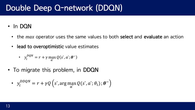 Dueling network architectures for deep reinforcement learning | PPT
