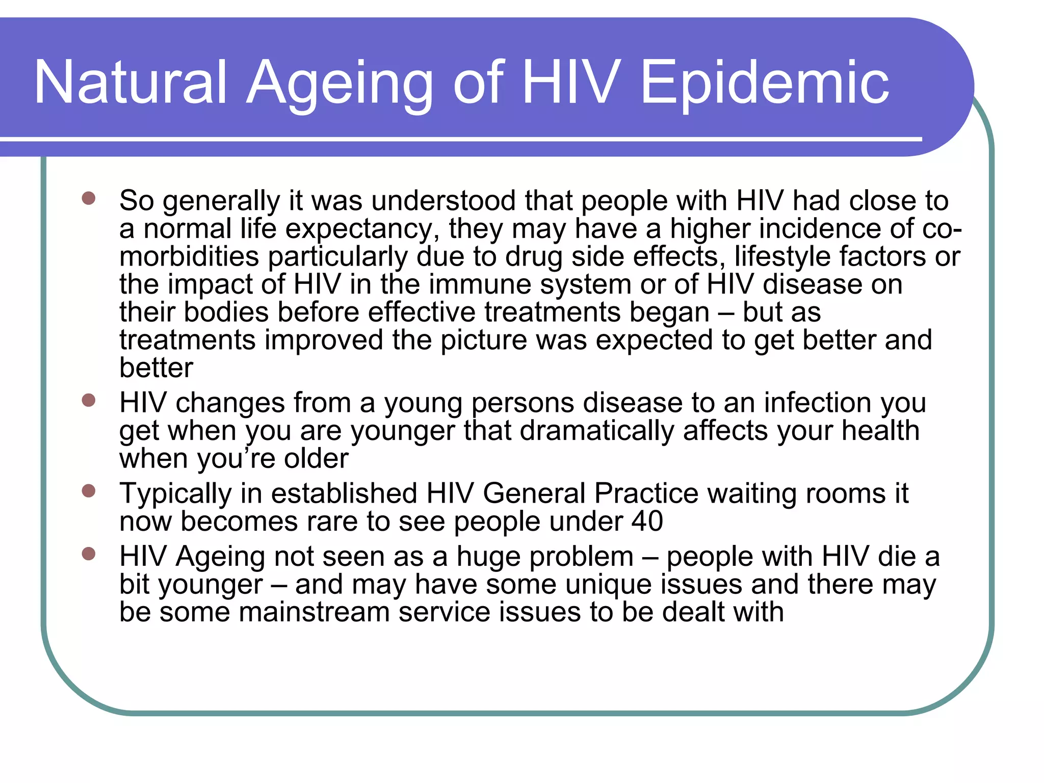 HIV and Premature Ageing | PPT