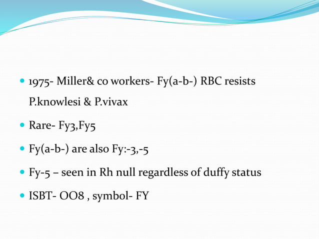 DUFFY AND LUTHERAN ANTIGEN SYSTEM.pptx | Blood Disorders | Diseases and ...