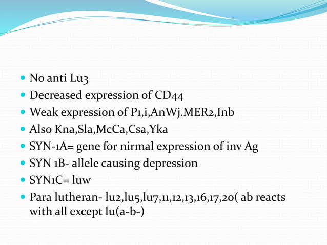 DUFFY AND LUTHERAN ANTIGEN SYSTEM.pptx | Blood Disorders | Diseases and ...