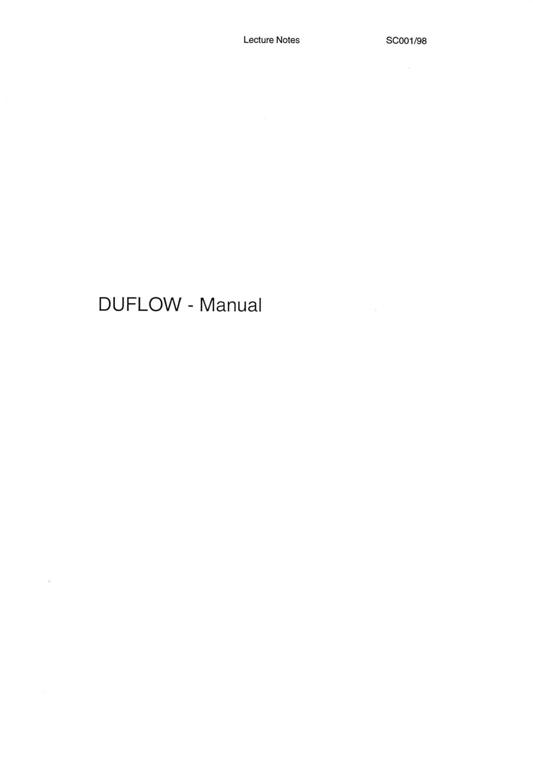 Duflow manual1995 | PDF