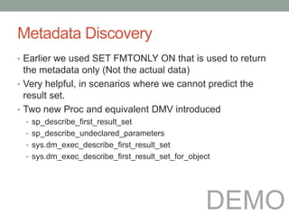 Exciting Features for SQL Devs in SQL 2012 | PPT