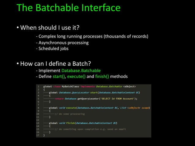 Batchable vs @future vs Queueable | PPT