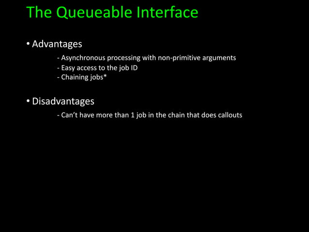 Batchable vs @future vs Queueable | PPT