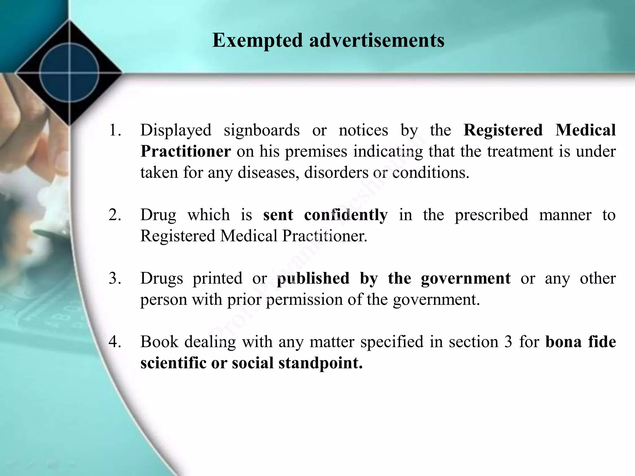 Drugs and magic Remedies, Act 1954 | PDF