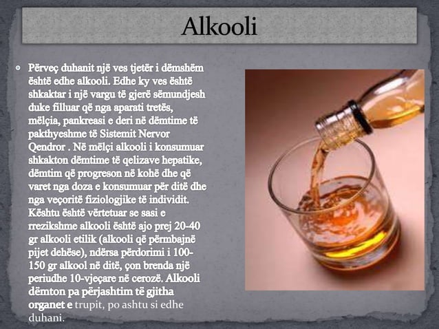 Duhani,alkooli dhe droga !!! | PPT