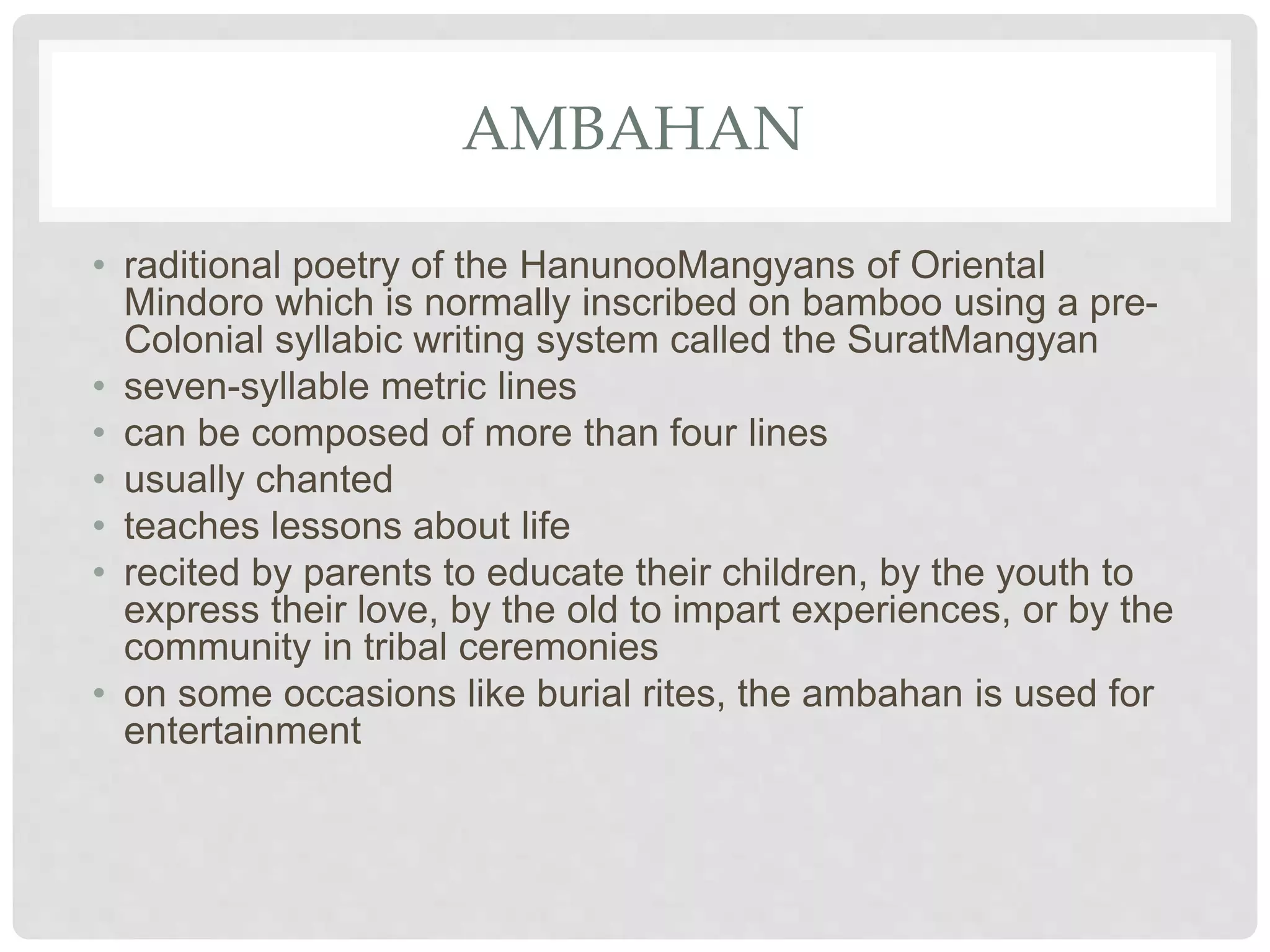 Spanish Colonial and Pre-Colonial Text | PPTX