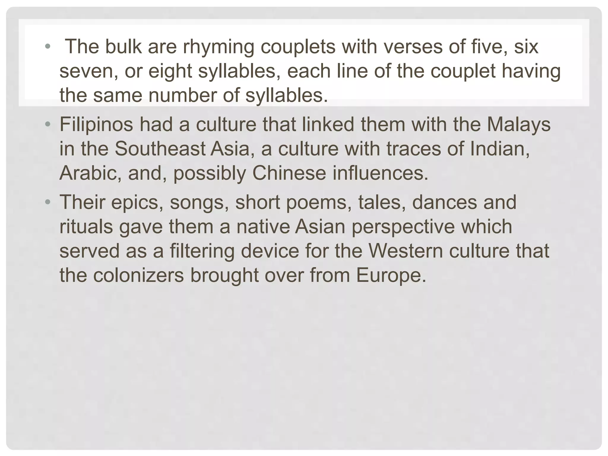 Spanish Colonial and Pre-Colonial Text | PPTX