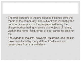 Spanish Colonial and Pre-Colonial Text | PPTX