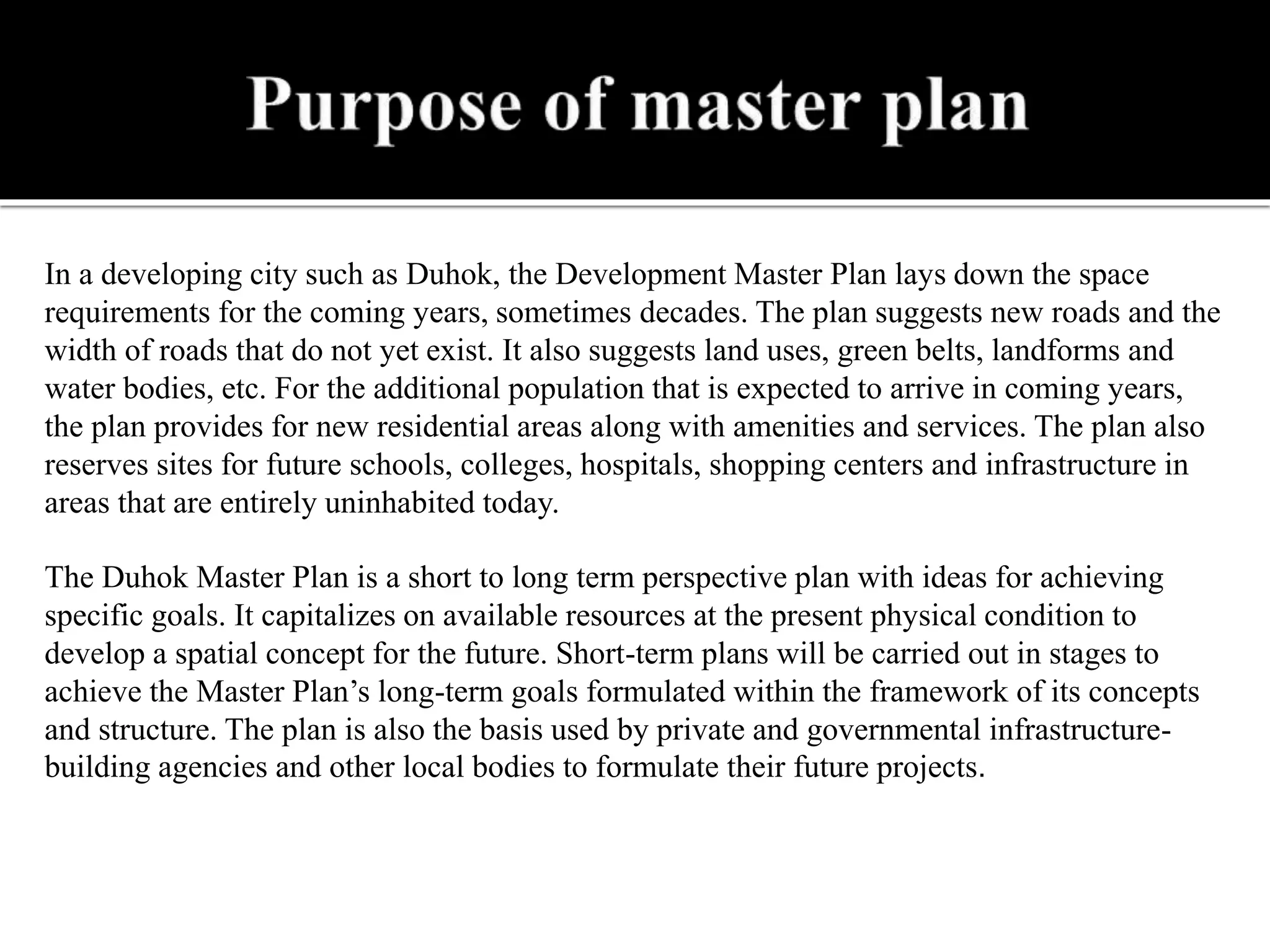 Urban management of Duhok master plan | PPTX