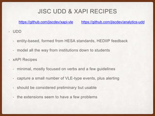 xAPI Vocabulary Stone Soup: LAK 2016 JISC Learning Analytics Hackathon | PPT