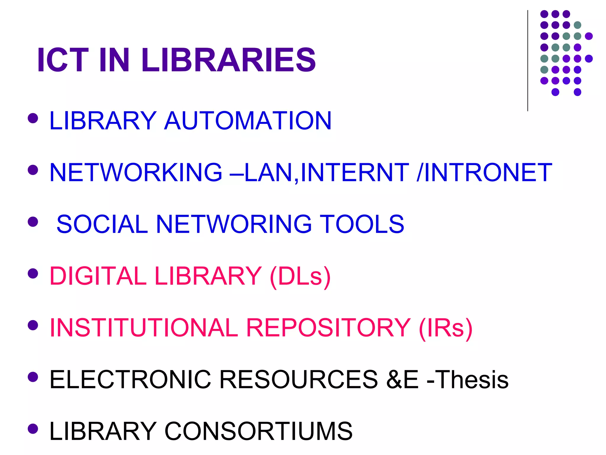 Library and Information centers in ICT Era | PPT